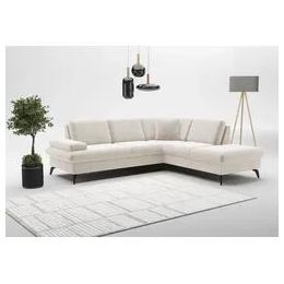 Sit & More Ecksofa SIT & MORE "Morris Jubi L-Form, B: 238 cm", beige (creme), B:238cm H:83cm T:202cm, 100% Polyester, Sofas, Ecksofa, mit Armteilfunktion & 1 Zierkissen, optional Bettfunktion