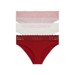 Tommy Hilfiger Underwear Damen Bikinislip 3 Stk. K&ouml;rpernahe Passform mit elastischem Spitzenbund XS (34), 3 Stk.