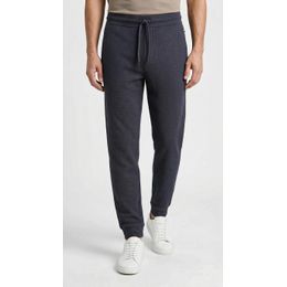 Pyjamahose BOSS "Waffle Pants Cuf", Herren, Gr. L, N-Gr, blau (dunkelblau 403), Jersey, Obermaterial: 60% Baumwolle, 40% Polyester, lang, Hosen Pyjamahose