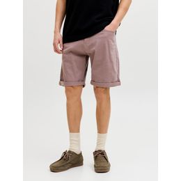 Jack & Jones Shorts JACK & JONES "JPSTRICK DYLAN ORIGINAL SHORTS", Herren, Gr. S, N-Gr, twilight mauve, Web, Obermaterial: 98% Baumwolle, 2% Elasthan, unifarben, regular fit knielang, Hosen Shorts
