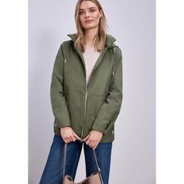 Street One Damen Street One Parka mit Kapuze mit seitlichen Zipper‐Taschen und Nieten‐Details an den &Auml;rmeln 36
