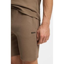 BOSS Herren BOSS Pyjamashorts &raquo;Waffle Shorts&laquo; braun M, N-Gr