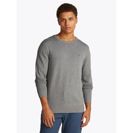 Tommy Hilfiger Herren Rundhalspullover &raquo;ESSENTIAL COTTON&laquo; Crewneck Regular Fit Premium Mode grau XXL