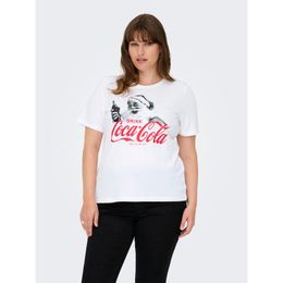 Only Carmakoma Damen Only CARMAKOMA Kurzarmshirt &raquo;CARCOCA COLA XMAS LIFE S/S TOP JRS&laquo; M