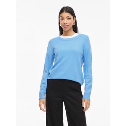 Vila Damen Rundhalspullover &raquo;VIRIL O-NECK L/S KNIT TOP - NOOS&laquo; Viskosemischung, regular fit M