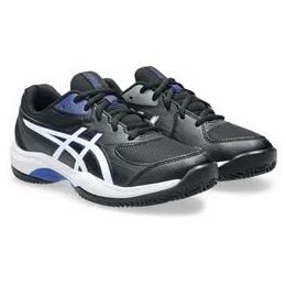 Tennisschuh asics "GEL-GAME 10 GS CLAY", M&auml;dchen, Gr. 40, schwarz-wei&szlig; (schwarz, wei&szlig;), Synthetik, Schuhe, Sandplatzschuhe f&uuml;r Aschepl&auml;tze