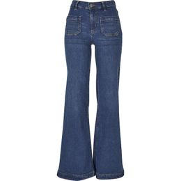 Urban Classics Damen Urban Classics Bequeme Jeans &raquo; Damen Ladies Vintage Flared Denim Pants&laquo; 1 Stk. 33, Normalgr&ouml;&szlig;en