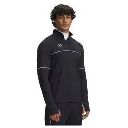 Trainingsshirt Under Armour, Herren, Gr. M, wei&szlig; (schwarz,, wei&szlig;), Obermaterial: 90% Polyester, 10% Elasthan, Rundhals, Shirts, mit Rundhalsausschnitt und Stehkragen, atmungsaktiv