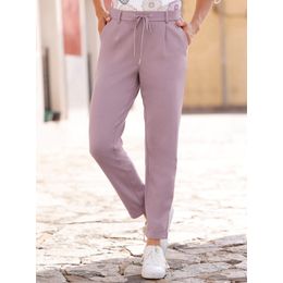 Jogger Pants Inspirationen, Damen, Gr. 36, Normalgr&ouml;&szlig;en, lila (mauve), 58% Viskose, 36% Polyamid, 6% Elasthan, unifarben, Hosen