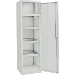 Umweltschrank ohne T&uuml;rlochung, HxBxT 1800 x 500 x 500 mm, 4 Wannenb&ouml;den, lichtgrau / lichtgrau kaiserkraft