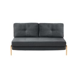 Beliani 2-Sitzer Sofa EDLAND in Schwarz/Braun - (W) 152 x (H) 76 x (L) 92 cm | Gr.: onesize