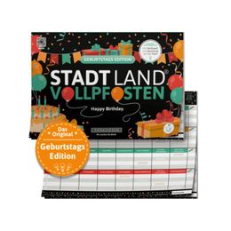 Spiel - DENKRIESEN - STADT LAND VOLLPFOSTEN - GEBURTSTAGS EDITION - " | Gr.: onesize