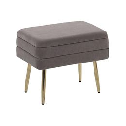 Beliani Hocker ODESSA in Grau/Gold - (W) 49 x (H) 43 x (L) 34 cm | Gr.: onesize
