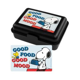 Peanuts Snoopy Brotdose Good Food Lunchbox Butterbrotdose Trennwand in schwarz | Gr.: onesize
