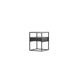 ebuy24 Ecktisch Fortaleza Schwarz 40 x 40 cm | Gr.: onesize