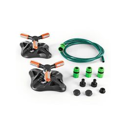 Easy Maxx EASYmaxx Gartensprinkler rotierend 2er-Set schwarz/orange Schwarz | Gr.: onesize