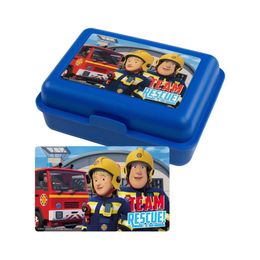 Feuerwehrmann Sam Brotdose Team Rescue Lunchbox mit Trennwand in blau | Gr.: onesize