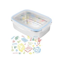 United Labels Back to school Edelstahl Brotdose Lunchbox Metall Butterbrotdose in grau | Gr.: onesize