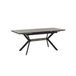 Beliani Esszimmertisch BENSON in Grau/Schwarz - (W) 80 x (H) 76 x (L) 140 cm | Gr.: onesize