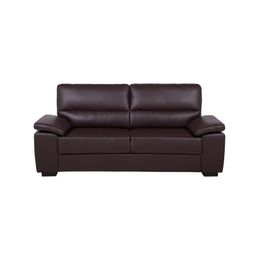 Beliani 3-Sitzer Sofa VOGAR in Braun/Schwarz - (W) 195 x (H) 90 x (L) 74 cm | Gr.: onesize