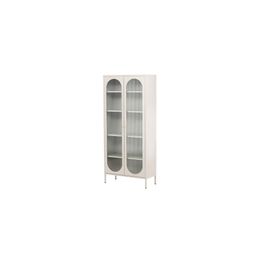 ebuy24 Vitrinenschrank Lima Beige 80 x 35 cm | Gr.: onesize