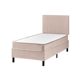 Beliani Doppelbett COUNTESS in Beige/Braun - (W) 91 x (H) 114 x (L) 205 cm | Gr.: onesize
