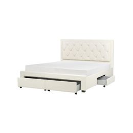 Beliani Doppelbett LIEVIN in Beige - (W) 185 x (H) 122 x (L) 217 cm | Gr.: onesize