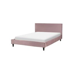 Beliani Doppelbett FITOU in Rosa/Braun - (W) 150 x (H) 87 x (L) 214 cm | Gr.: onesize