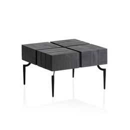 FineBuy Couchtisch in Schwarz / Mango / 60x60x40 | Gr.: onesize