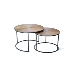Giner y Colomer 2er Set Tische Wohnzimmer in Bronze | Gr.: onesize