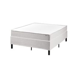 Beliani Doppelbett COUNTESS in Grau/Braun - (W) 121 x (H) 53 x (L) 201 cm | Gr.: onesize