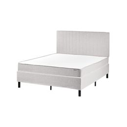 Beliani Doppelbett COUNTESS in Grau/Braun - (W) 140 x (H) 114 x (L) 200 cm | Gr.: onesize