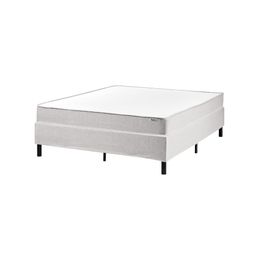 Beliani Doppelbett COUNTESS in Grau/Braun - (W) 141 x (H) 53 x (L) 201 cm | Gr.: onesize