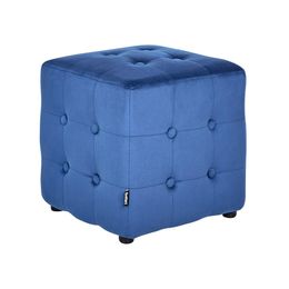 Beliani Pouf WISCONSIN in Blau - (W) 36 x (H) 39 x (L) 36 cm | Gr.: onesize