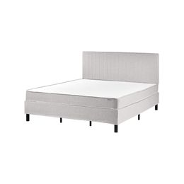 Beliani Doppelbett COUNTESS in Grau/Braun - (W) 181 x (H) 114 x (L) 201 cm | Gr.: onesize