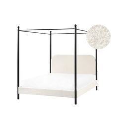 Beliani Himmelbett DANNEMOIS in Wei&szlig;/Schwarz - (W) 150 x (H) 180 x (L) 211 cm | Gr.: onesize