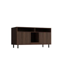 ABRIHOME Katzenkloschrank mit Sandauffangmatte in Nussbaumfarbe - 120x50x66cm | Gr.: onesize