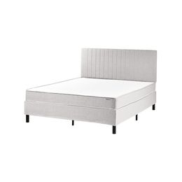 Beliani Doppelbett COUNTESS in Grau/Braun - (W) 161 x (H) 114 x (L) 201 cm | Gr.: onesize
