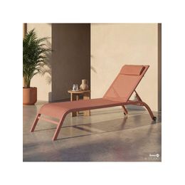 home24 Sonnenliege Bruny in Terracotta | Gr.: onesize