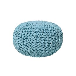 Beliani Pouf CONRAD in Blau - (W) 40 x (H) 25 x (L) 40 cm | Gr.: onesize