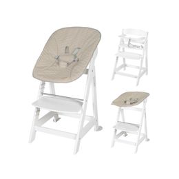 Roba Treppenhochstuhl 'Born Up' Set 2in1 - 'Greyish gesteppt' - mit Liegefunktion | Gr.: onesize