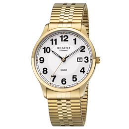 Regent Uhren Regent F-1574 Herrenuhr mit Zugband Goldfarben | Gr.: onesize