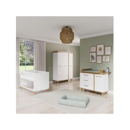 Roba Babyzimmer-Set Smile - 3-tlg (Wickelkommode, Kleiderschrank, Bett 70 x 140 cm) | Gr.: onesize