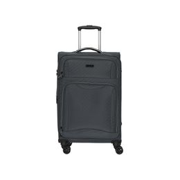 d&n D&N Travel Line 9204 - 4-Rollen-Trolley M 66 cm erw. (schwarz) in grau | Gr.: onesize