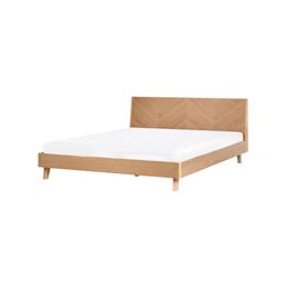 Beliani Doppelbett WIZERNES in Braun - (W) 184 x (H) 92 x (L) 212 cm | Gr.: onesize
