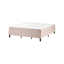 Beliani Doppelbett COUNTESS in Beige/Braun - (W) 181 x (H) 53 x (L) 201 cm | Gr.: onesize