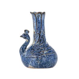 Bloomingville Vase KALI Blau Keramik PFAU 16 cm | Gr.: onesize