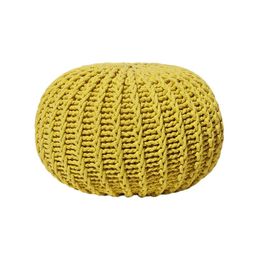 Beliani Pouf CONRAD in Gelb - (W) 50 x (H) 35 x (L) 50 cm | Gr.: onesize