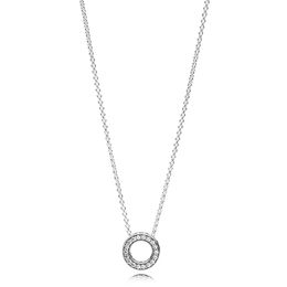 Pandora Damen-Halskette Silber 925 Collier Herzen | Gr.: onesize