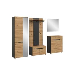 ebuy24 Garderobenm&ouml;bel Canu Eiche 255 x 37 cm | Gr.: onesize